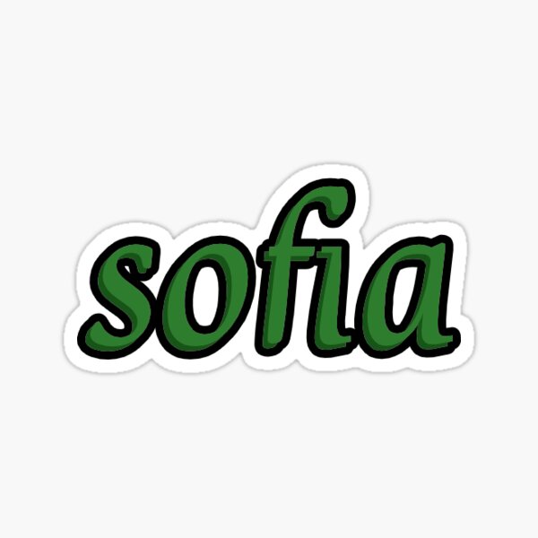 "sofia name sticker" Sticker for Sale by sofiacristalm | Redbubble