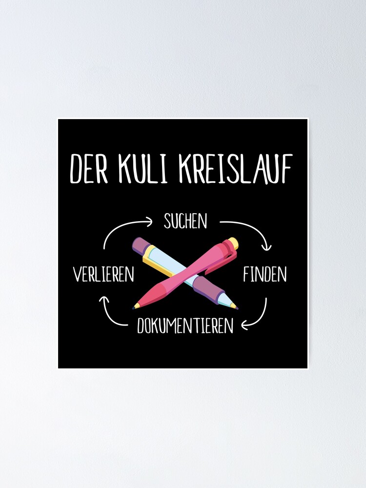"Altenpflege Der Kuli Kreislauf" Poster von khornholio | Redbubble