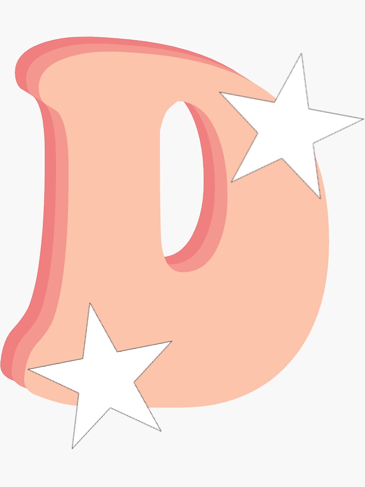 "Letter "D" Initial Pink Sticker" Sticker for Sale by stickers by ...