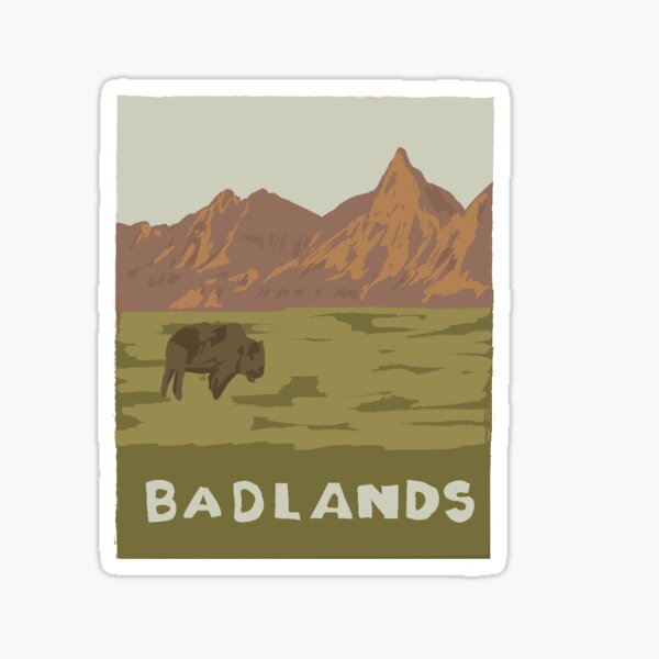 "Badlands" Sticker for Sale by 4cmw | Redbubble
