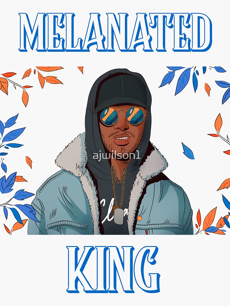 "Melanated King" Sticker for Sale by ajwilson1 | Redbubble