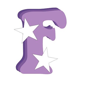 "Letter "F" Initial Purple Sticker" Sticker for Sale by stickers by ...