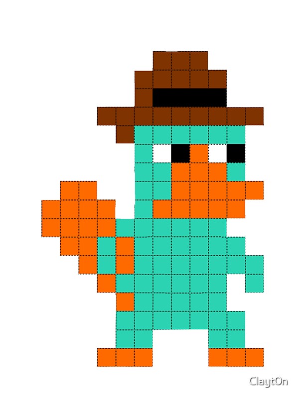 "Pixel Perry the Platypus" by Clayt0n | Redbubble