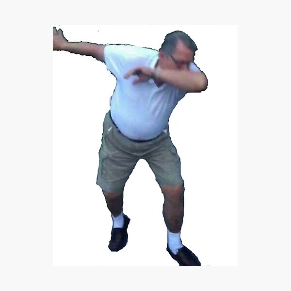 "Dad dab meme" Photographic Print for Sale by orionsblackbelt | Redbubble