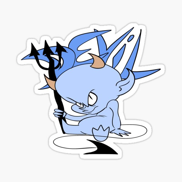 "Baby Devil (blue)" Sticker for Sale by gross-girl99 | Redbubble