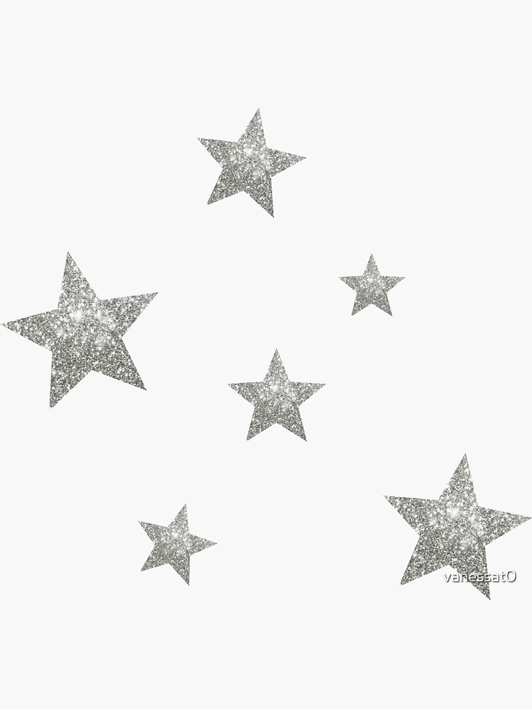 "silver star sticker pack" Sticker by vanessat0 | Redbubble