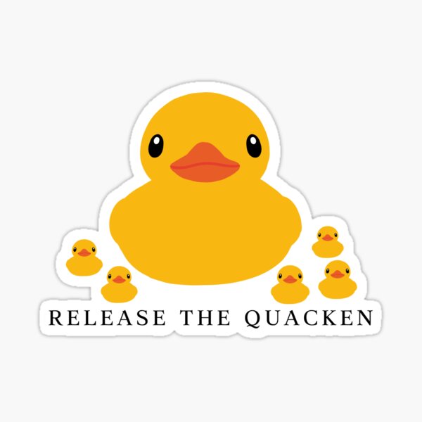 "Release The Quacken" Sticker for Sale by KateJeffcott | Redbubble
