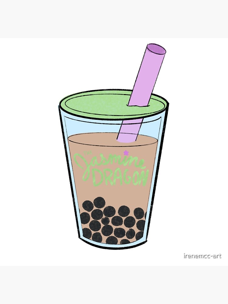 "Jasmine Dragon Boba Tea " Art Print by irenemcc-art | Redbubble