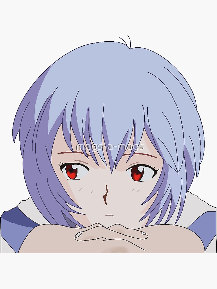 "rei ayanami sticker" Sticker for Sale by mags-a-mags | Redbubble