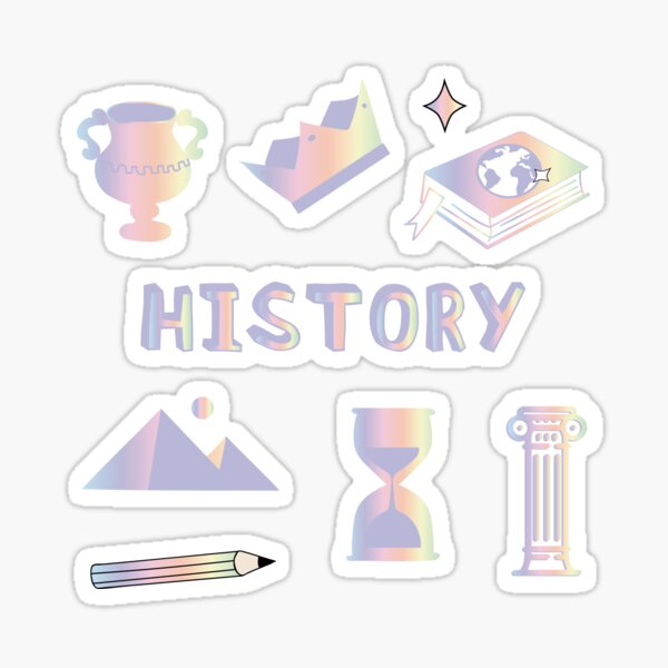 "Pastel Rainbow History School Subject Pack" Sticker for Sale by The ...