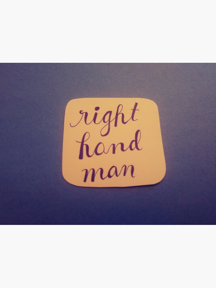 "Right Hand Man" Sticker for Sale by theatretwins06 | Redbubble