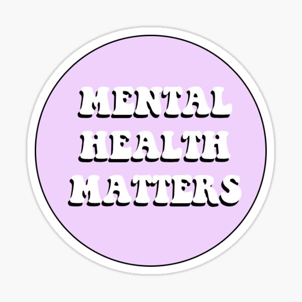 "purple mental health matters!! || design, sticker" Sticker by mass ...