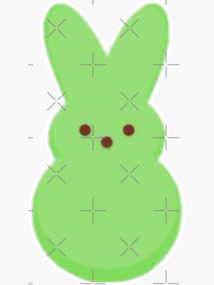 "green peeps bunny " Sticker for Sale by niveacintra | Redbubble