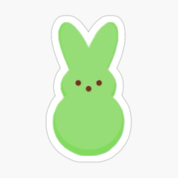 "green peeps bunny " Sticker for Sale by niveacintra | Redbubble