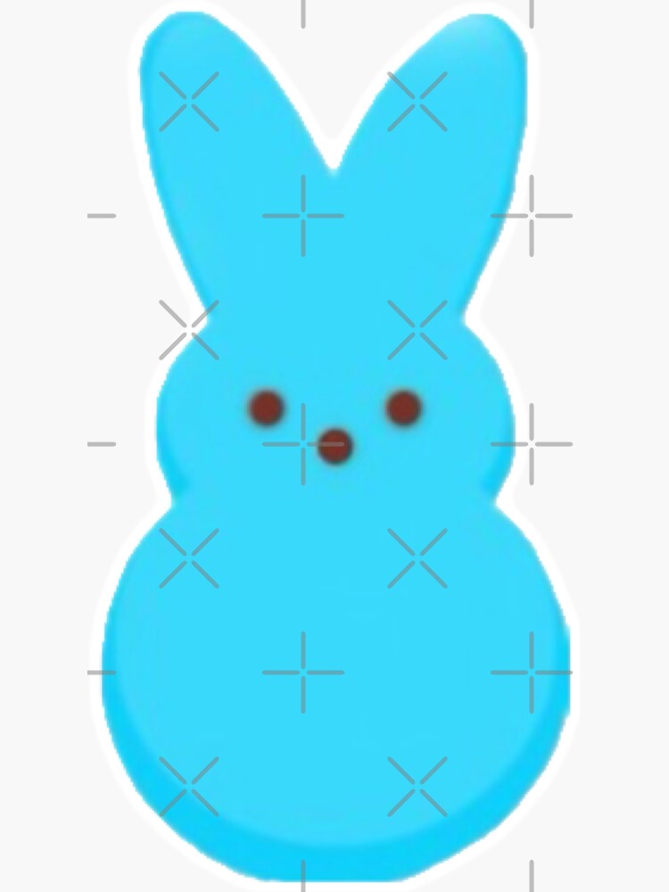 "blue peeps bunny" Sticker for Sale by niveacintra | Redbubble