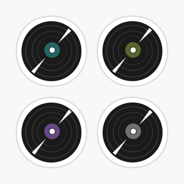 "Grunge Vinyl Records Set" Sticker for Sale by Milli Co Studio | Redbubble