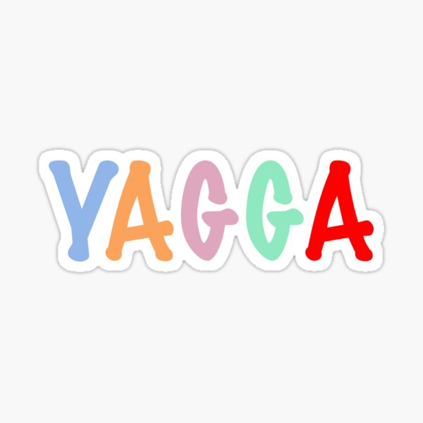 "YAGGA" Sticker by fkremer | Redbubble