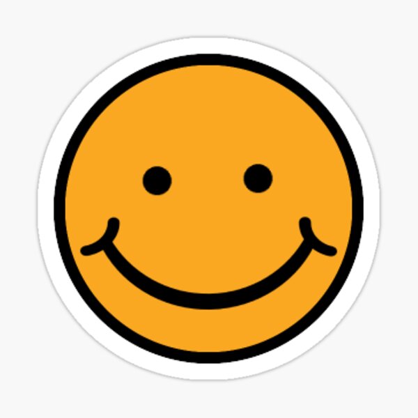 "orange smiley face " Sticker by briana--g | Redbubble