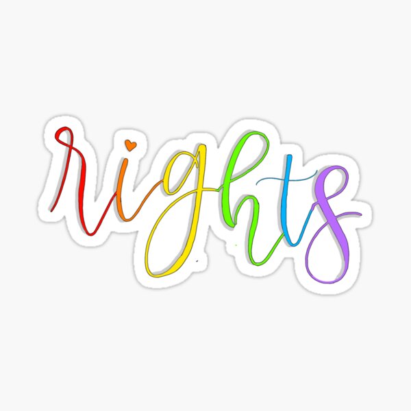 "gay rights!!!!" Sticker by PascalesStuff | Redbubble