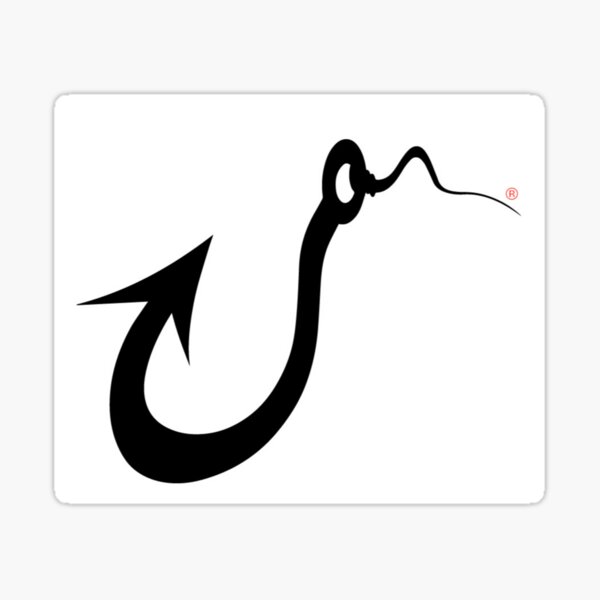 "hooked " Sticker for Sale by MavrickDesigned | Redbubble