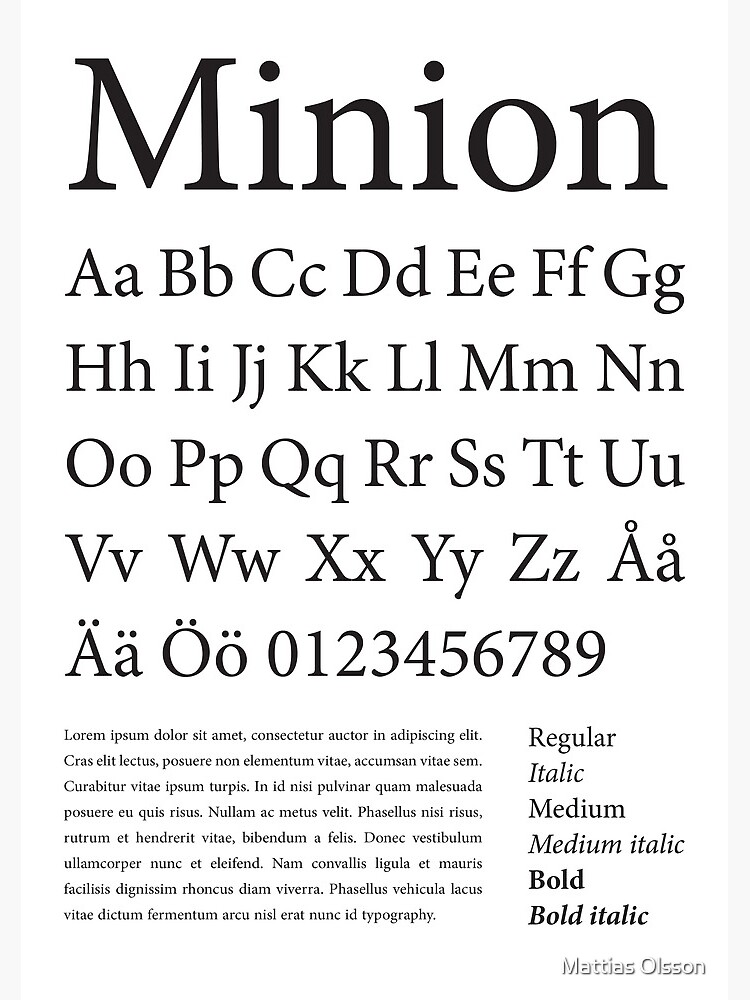 "Typography Poster Minion Alphabet" Poster by mattiaso | Redbubble