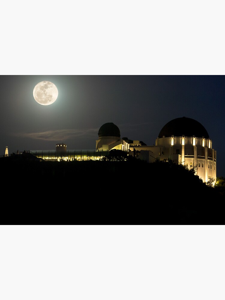"Moon Over Griffith Observatory" Poster by MCHerdering | Redbubble