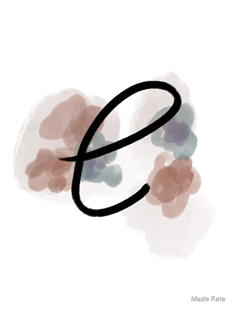 Póster «Cursiva, letra e» de a-mazie-ng | Redbubble