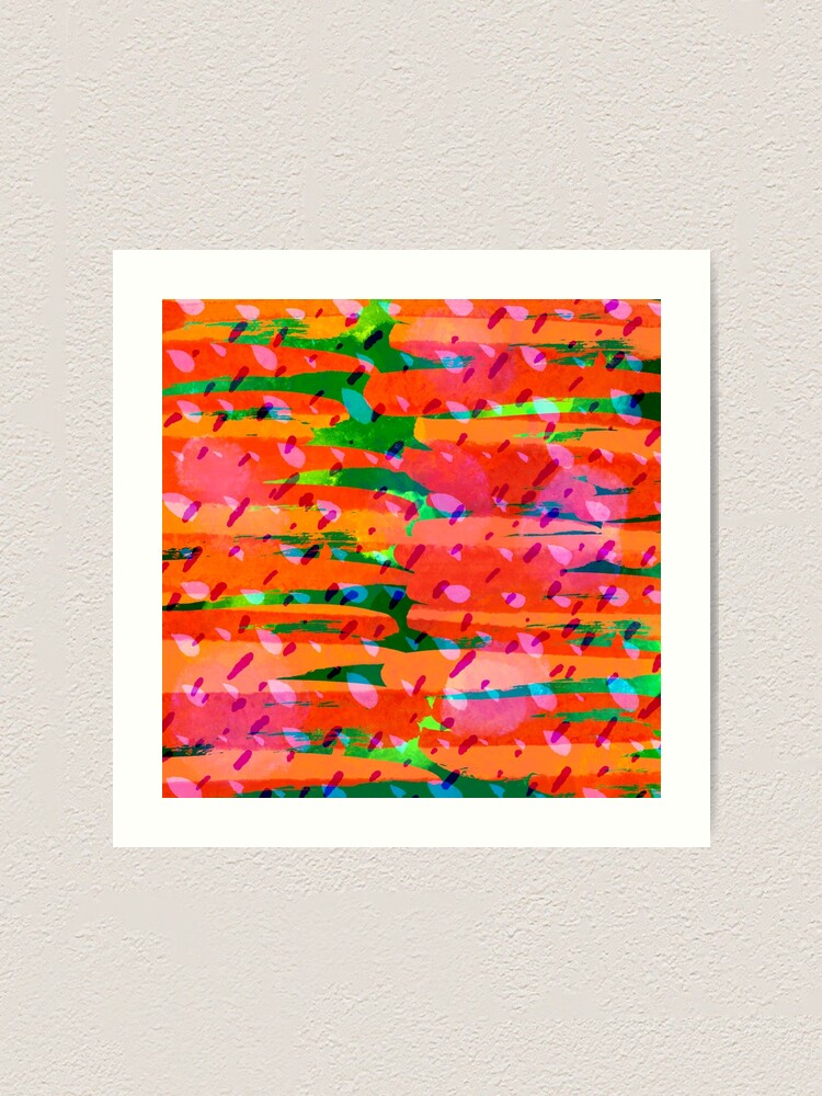 "Garden Print, Pastel Crayons Background. Alina Liss Design" Art Print ...