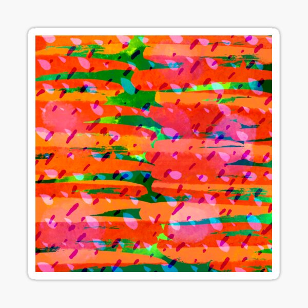 "Garden Print, Pastel Crayons Background. Alina Liss Design" Sticker ...