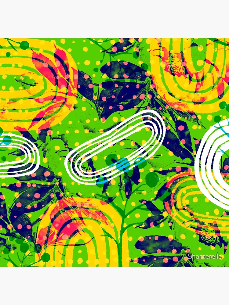 " Garden Print, Pastel Crayons Background. Alina Liss Design" Poster by ...