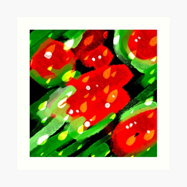 "Garden Print, Pastel Crayons Background. Alina Liss Design" Art Print ...