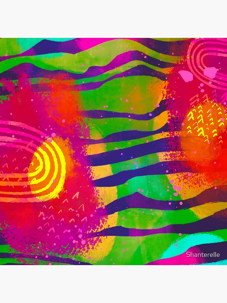 "Garden Print, Pastel Crayons Background. Alina Liss Design" Art Print ...