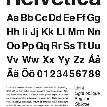 "Typography Poster Helvetica Alphabet" Poster for Sale by mattiaso ...