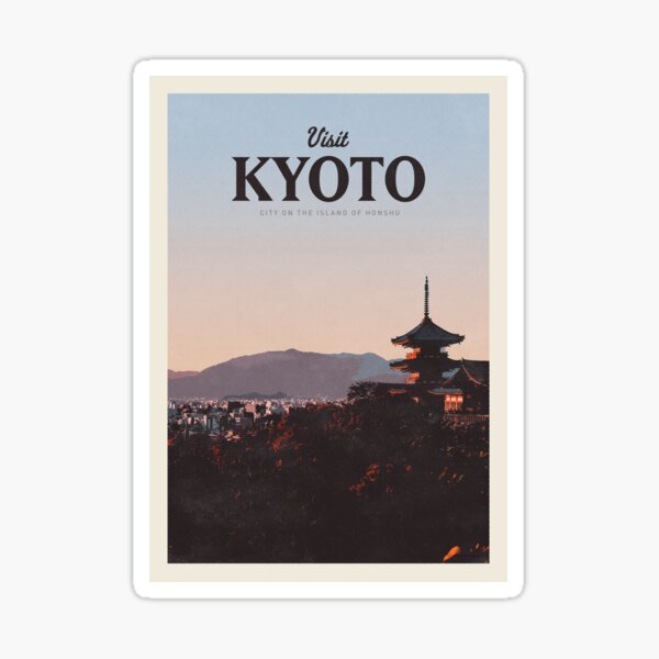 "Visit Kyoto" Sticker by CallumGardiner | Redbubble
