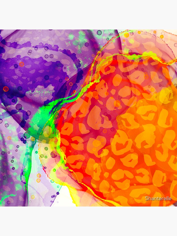 "Rainbow Print, Acrylic Crayons Background. Alina Liss Design" Sticker ...