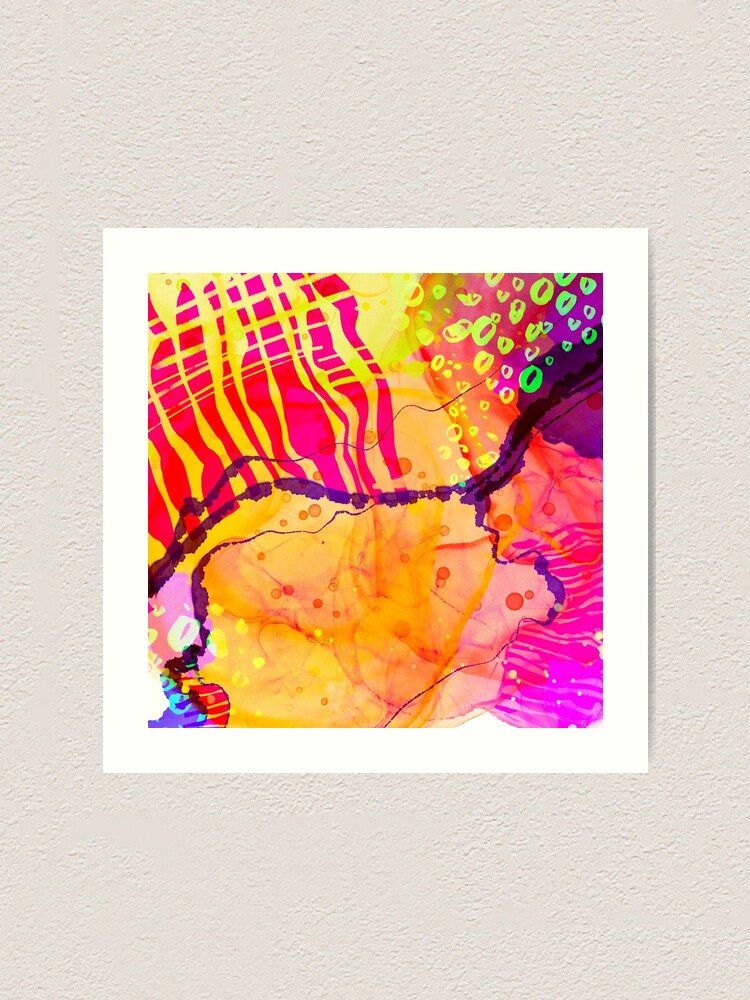 "Rainbow Print, Acrylic Crayons Background. Alina Liss Design" Art ...