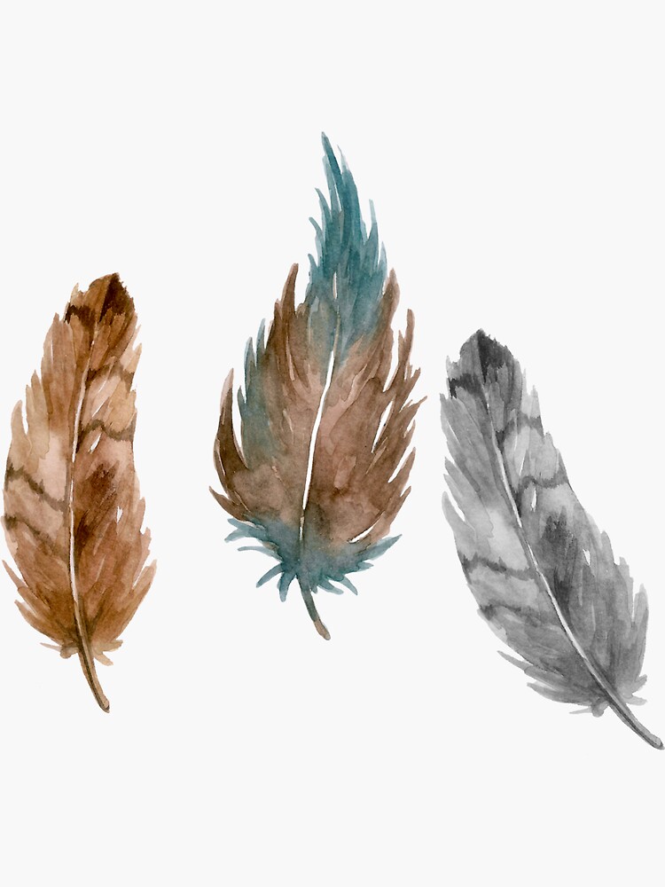 "Tree Feather For Good Luck " Sticker by LudaCackalica | Redbubble