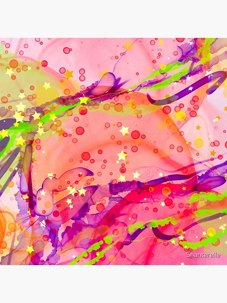 "Rainbow Print, Acrylic Crayons Background. Alina Liss Design" Poster ...