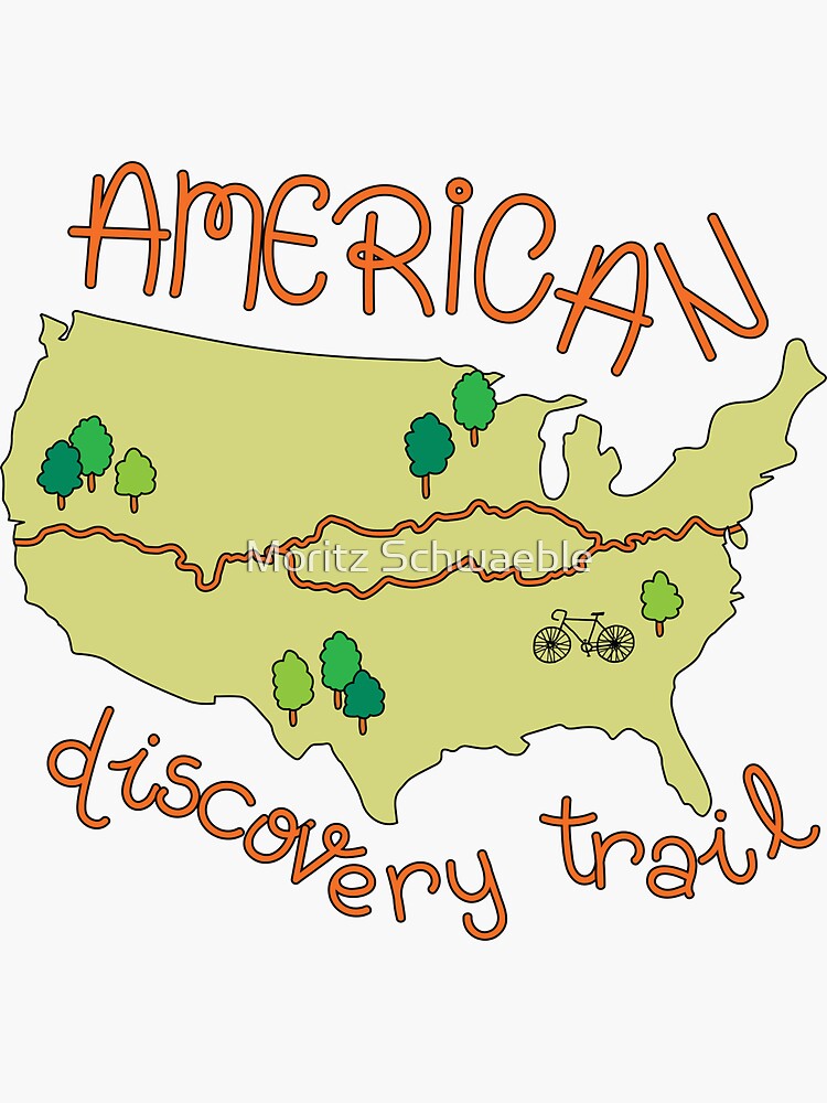 "American discovery trail" Sticker for Sale by moritzschwaeble | Redbubble
