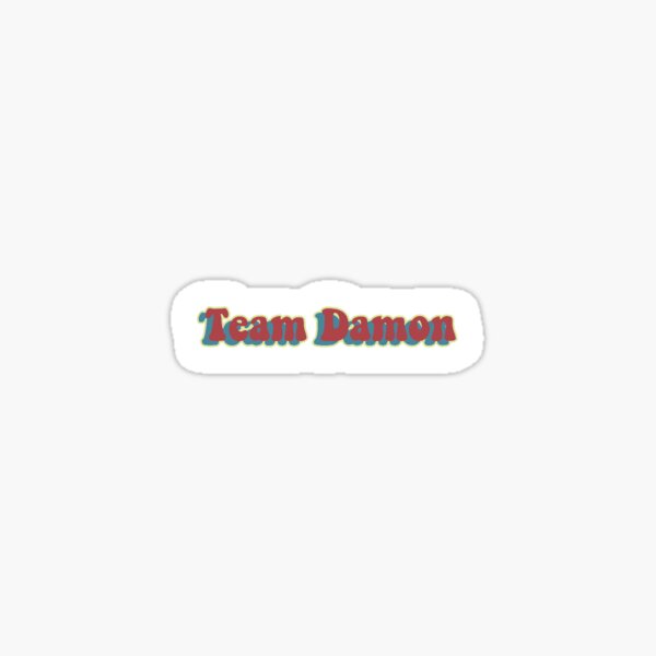 "Team Damon Salvatore " Sticker for Sale by crazyboltshop | Redbubble