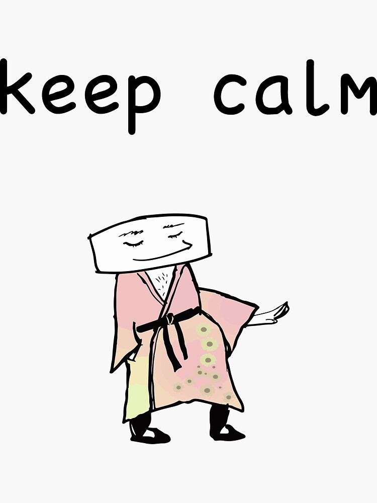 " illustration of a calm calm character" Sticker for Sale by djy3 ...