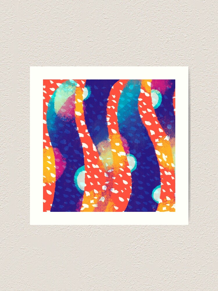 "Tiger Print, Acrylic Crayons Background. Alina Liss Design" Art Print ...