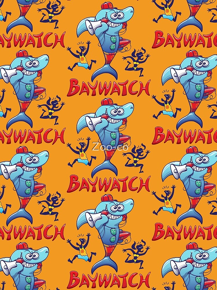 "Baywatch Shark" Drawstring Bag for Sale by Zoo-co | Redbubble