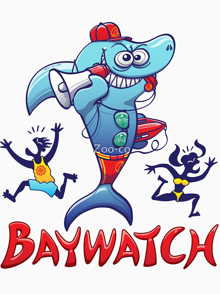 "Baywatch Shark" T-shirt for Sale by Zoo-co | Redbubble | shark t ...