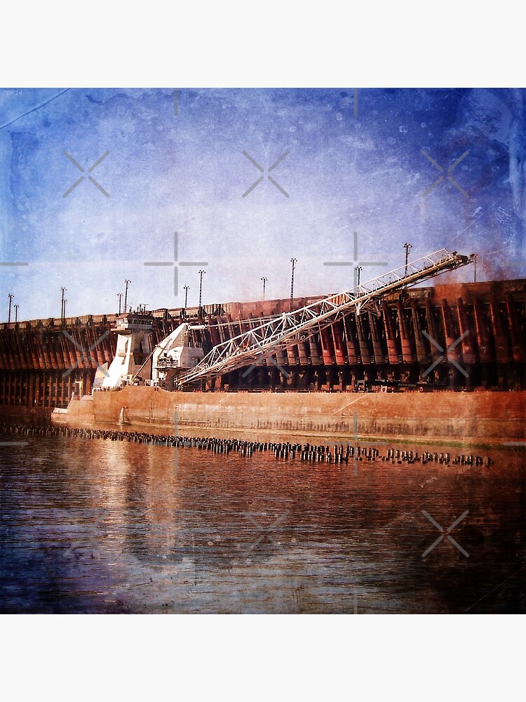 "Vintage Great Lakes Freighter" Art Print for Sale by perkinsdesigns ...