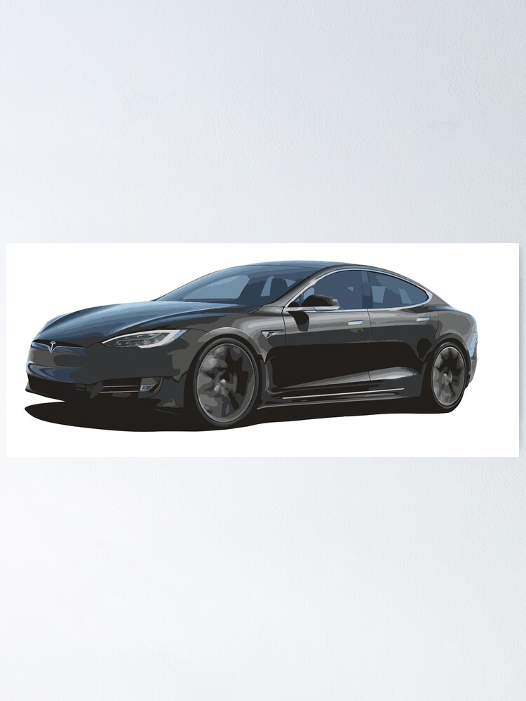 "tesla model s art" Poster by --Andrii-- | Redbubble