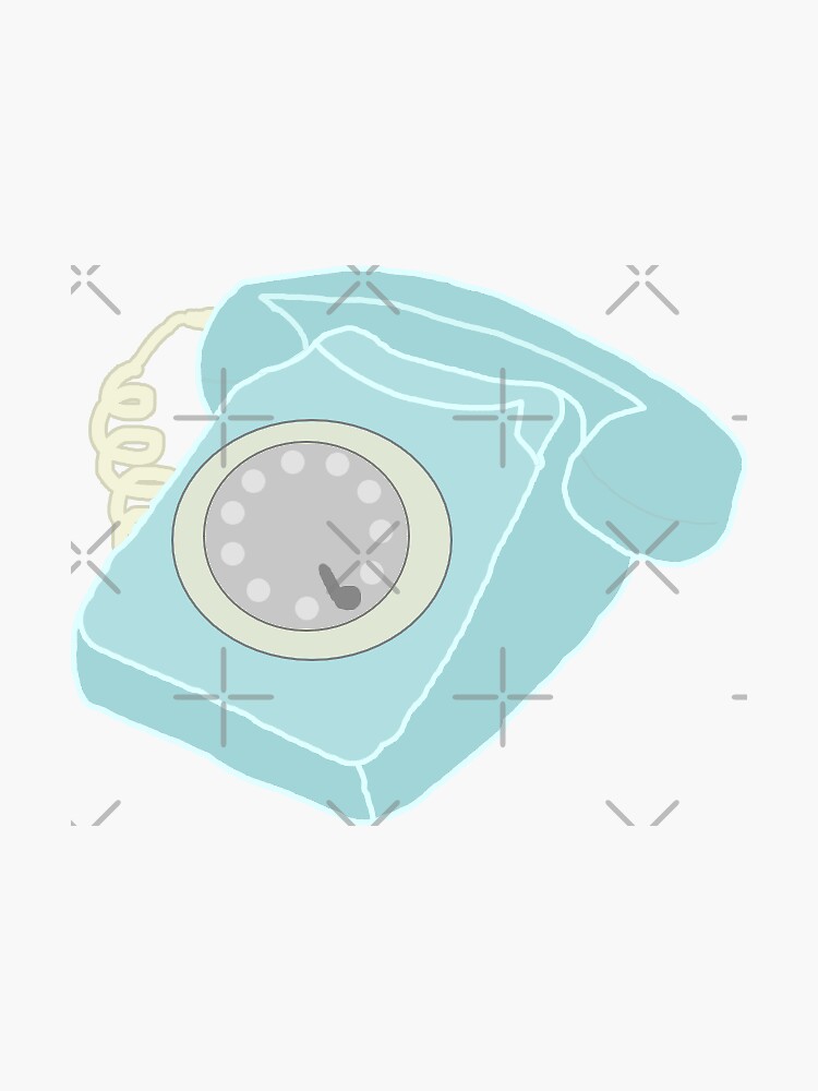 "vintage telephone" Sticker for Sale by brandydesigns | Redbubble