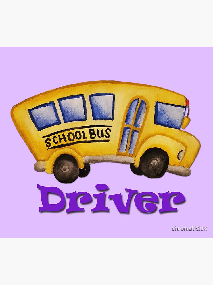 "School Bus Driver" Sticker for Sale by gouge-art | Redbubble