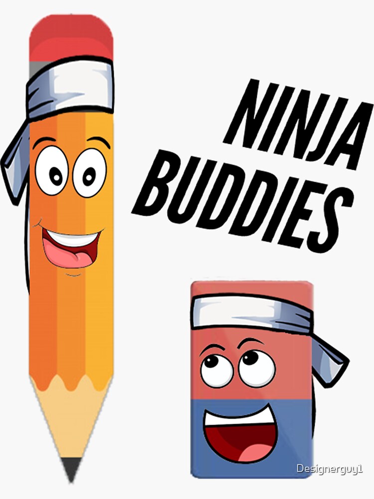 "Ninja Buddies" Sticker by Designerguy1 | Redbubble
