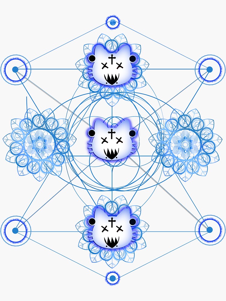 "wild cat blue overlay" Sticker for Sale by CoffinKittenCL | Redbubble